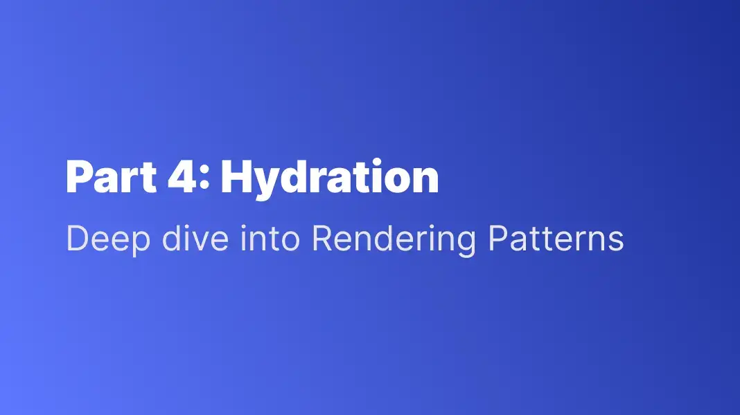 Hydration: Enhance Web Apps with Server & Client Rendering | Hamza Miloud Amar
