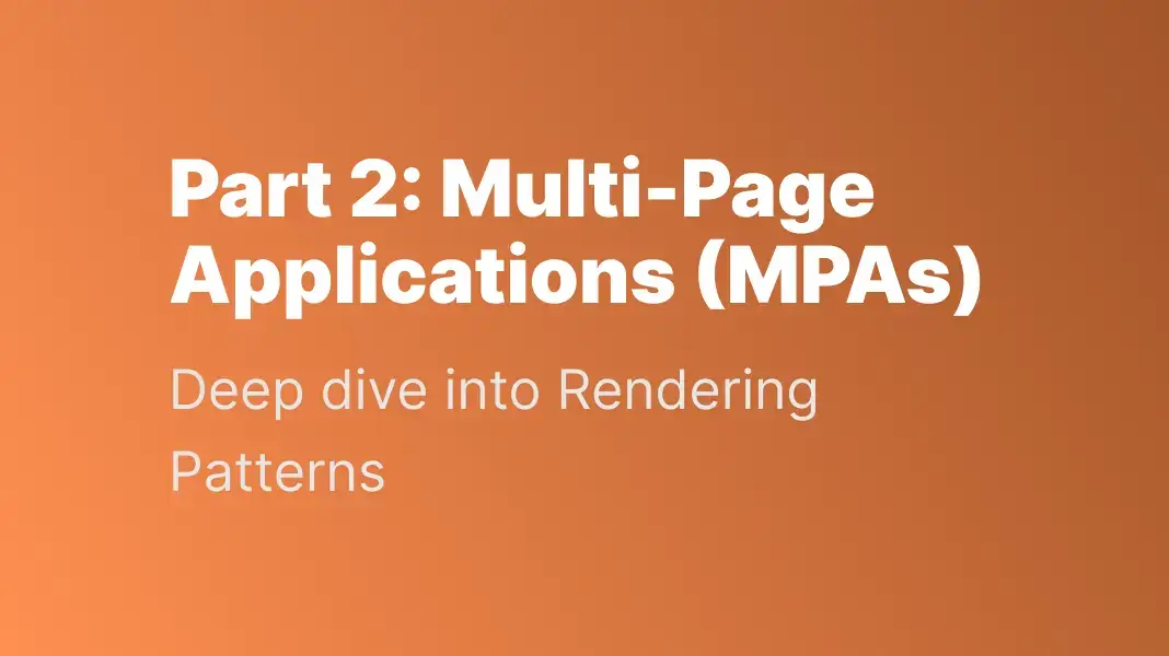 Multi-Page Application: Traditional Yet Powerful | Hamza Miloud Amar