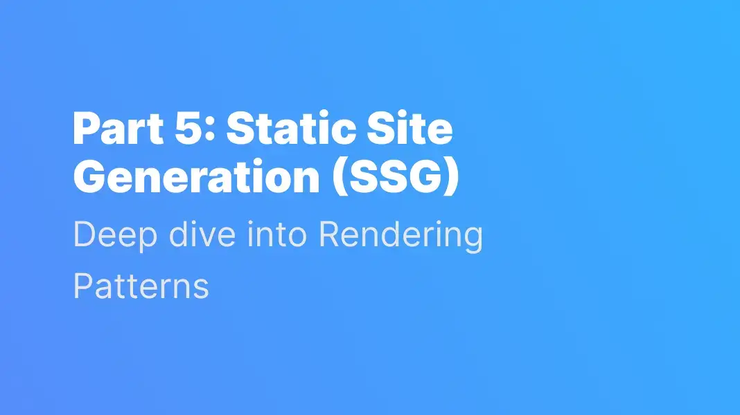 Static Site Generation: Pre-Rendered Performance | Hamza Miloud Amar